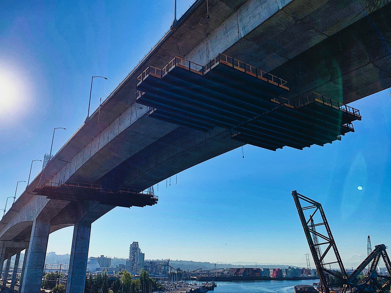 Work platforms on West Seattle Bridge will remain for three months as ...
